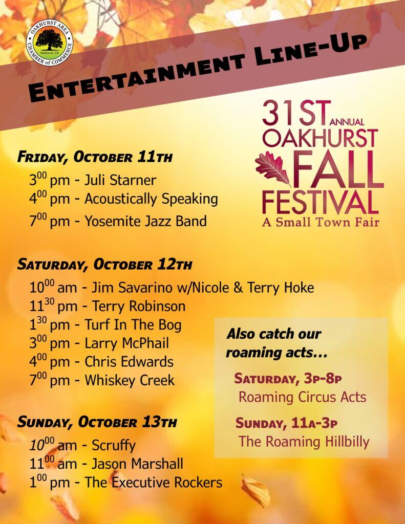 Fall Festival - Oakhurst Area Chamber of Commerce