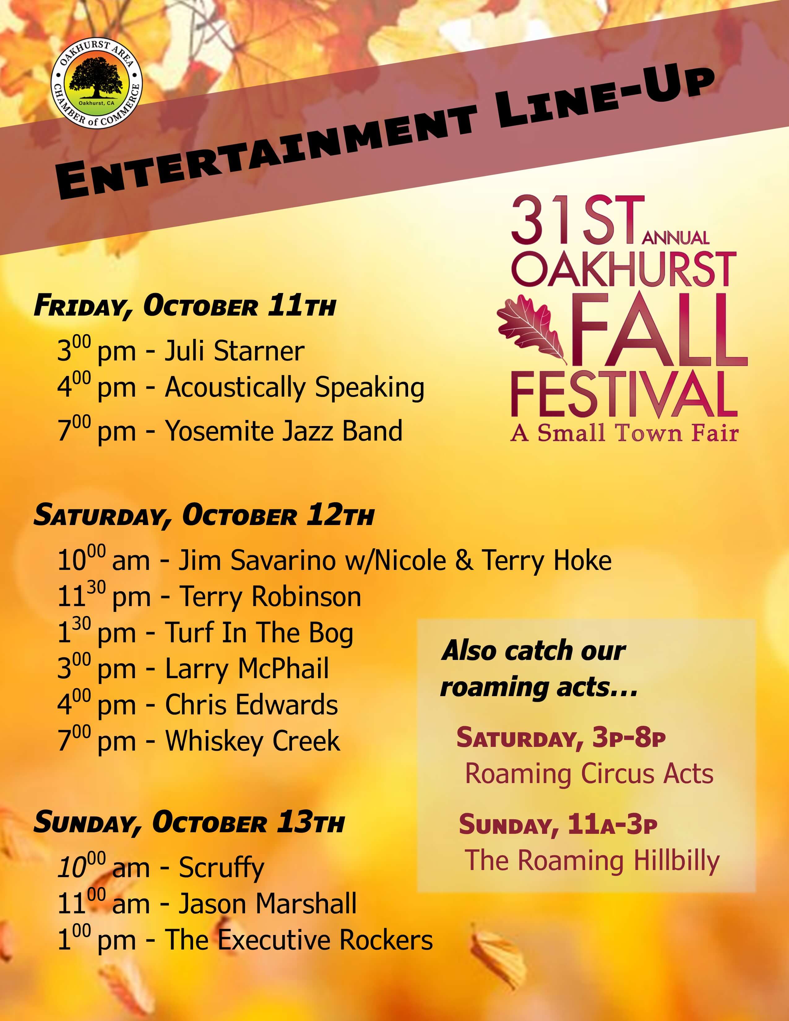 Fall Festival - Oakhurst Area Chamber of Commerce